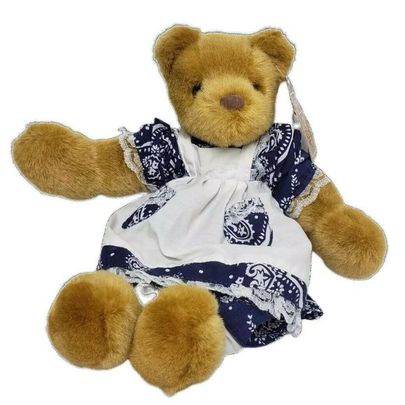 Fiesta | Toys | Fiesta Brown Teddy Bear Blue Bandana Dress Plush | Poshmark